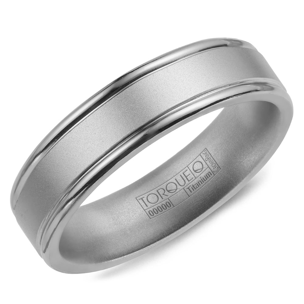 A Titanium Torque Band With A Sandblast Center And Polished Edges. - TI ...